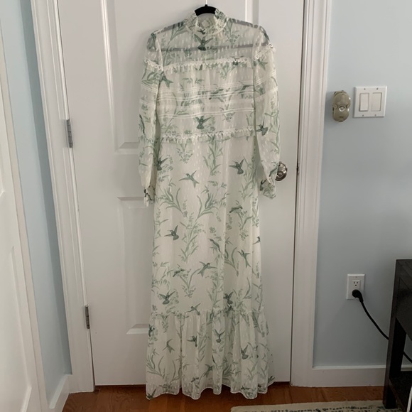 Ted Baker London | Dresses | Rare Ted Baker White Green Gold ...